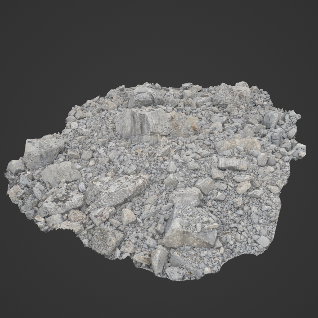 Boulder Field in Mountain Rockslide | Terrains models | BlenderKit