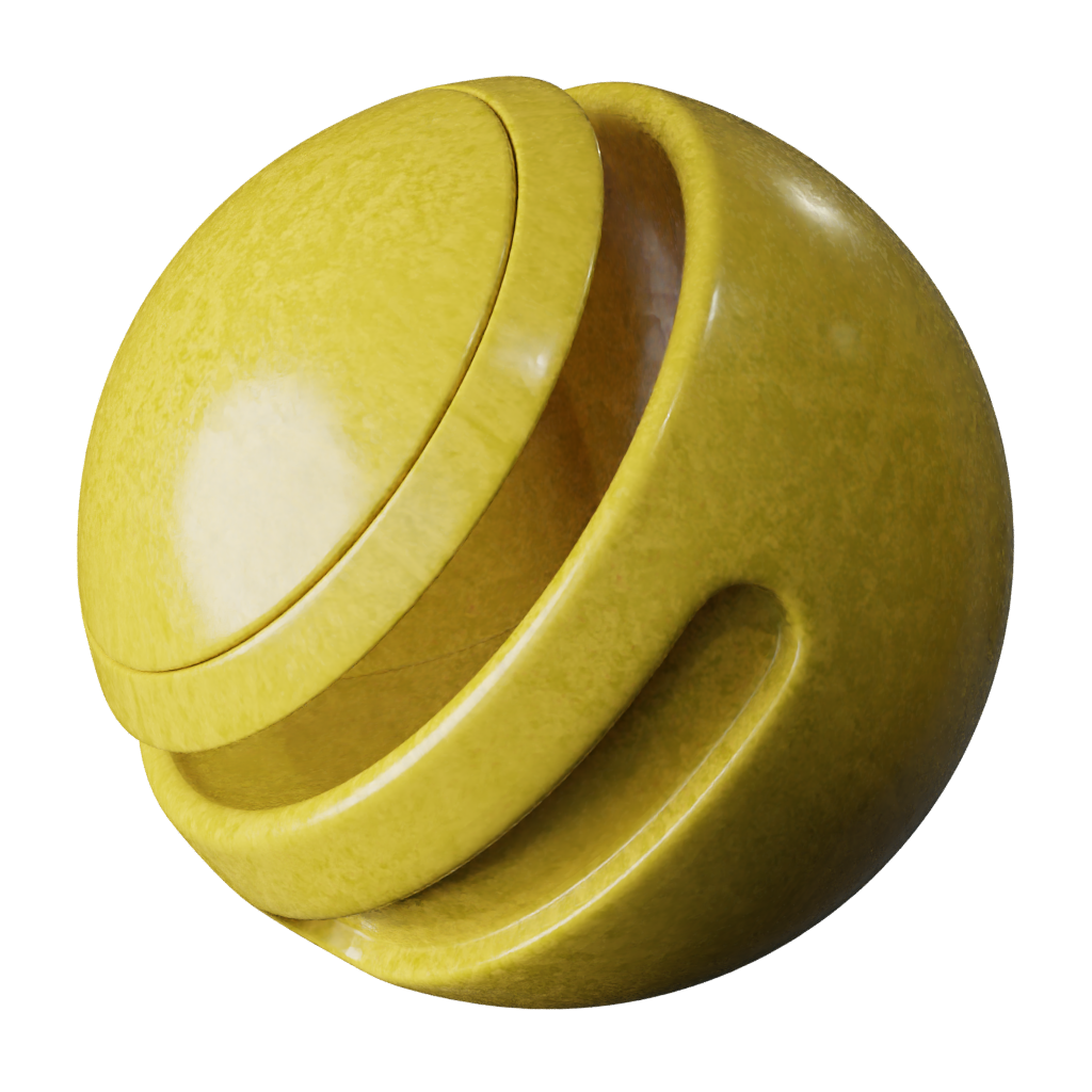 Scratched Yellow Plastic | FREE plastic materials | BlenderKit