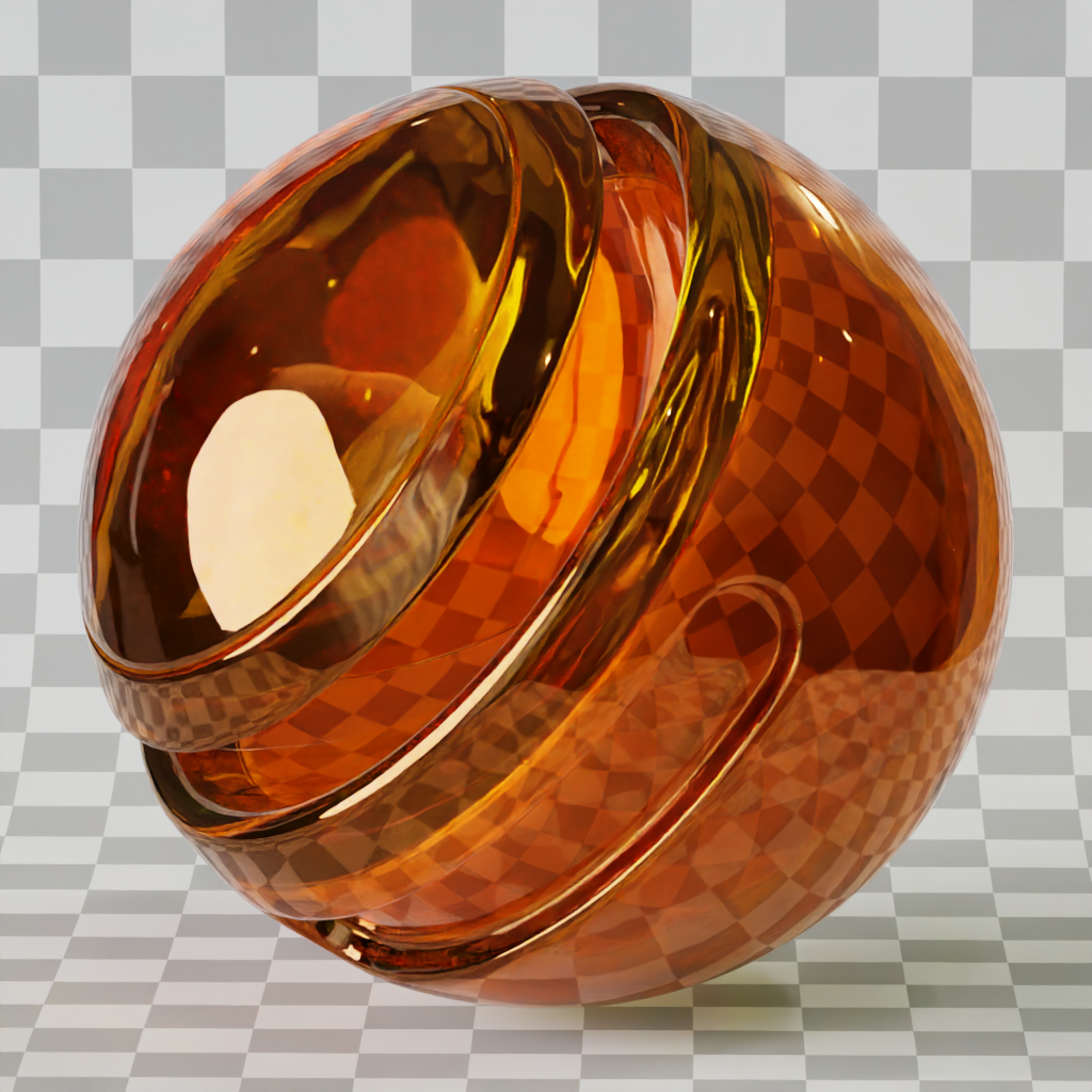 Glass Orange | FREE glass materials | BlenderKit