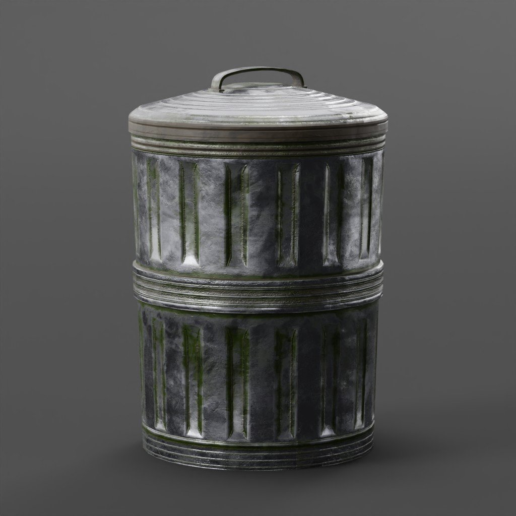 BlenderKit | Download the FREE Trash Can model