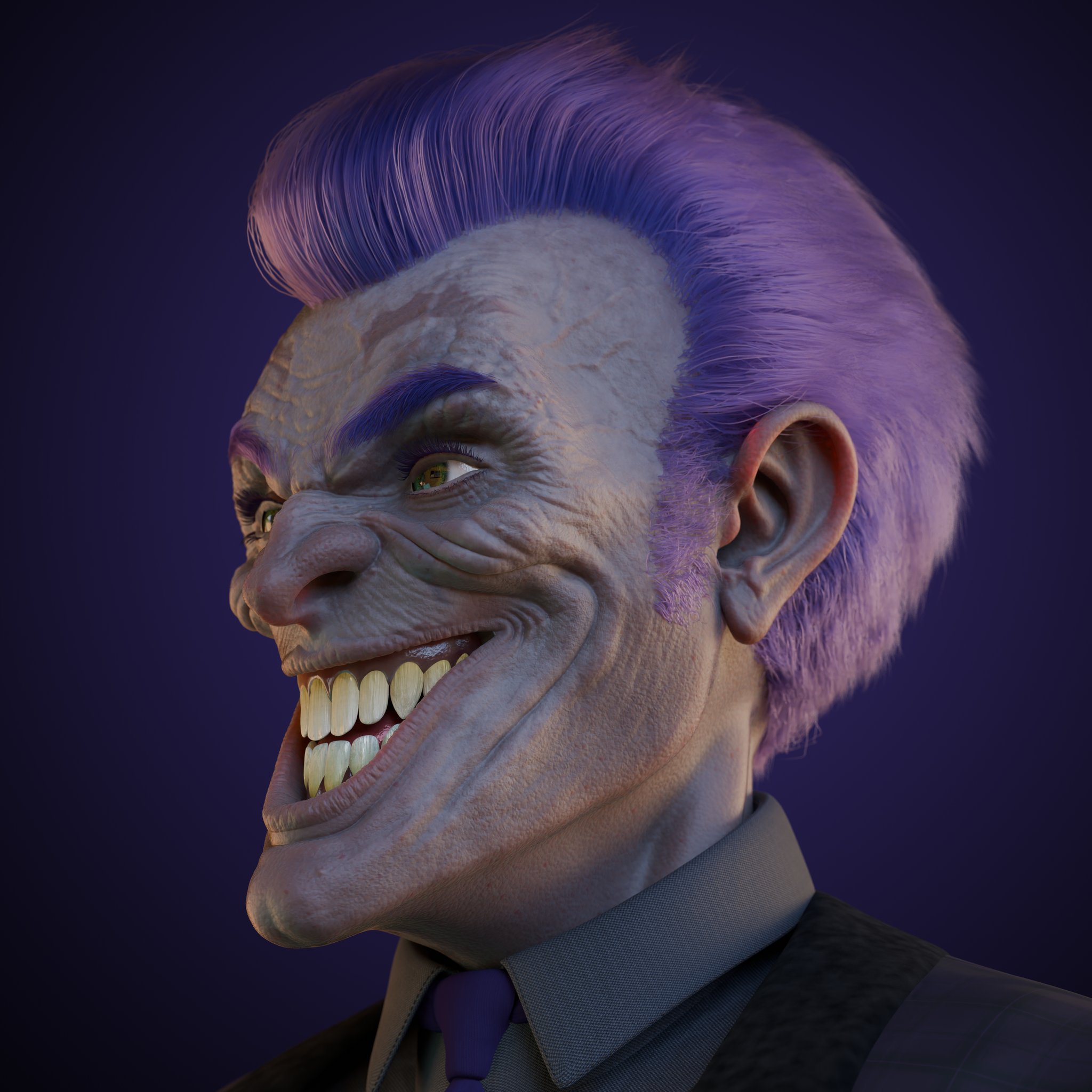 Joker Portrait Bust | Fantasy Hero / Heroines models | BlenderKit