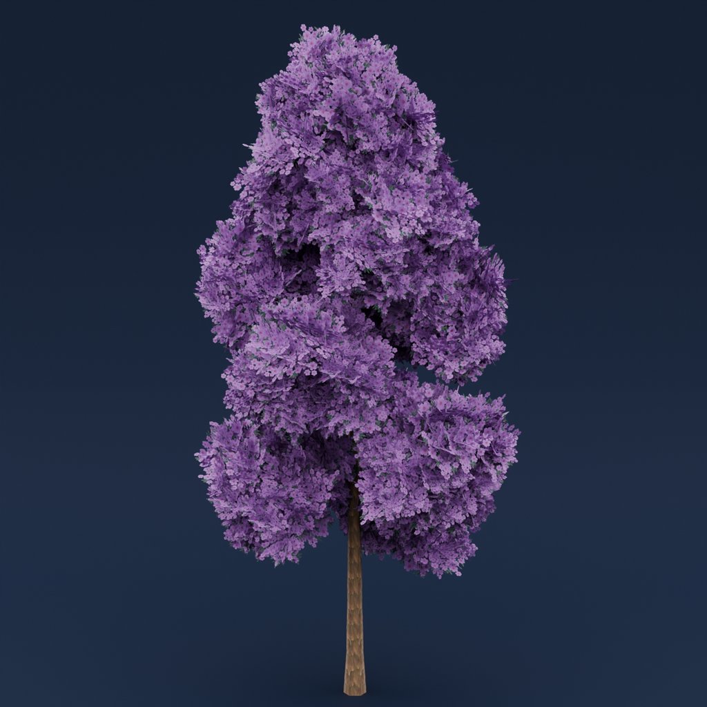 Purple flowered tree | Trees models | BlenderKit