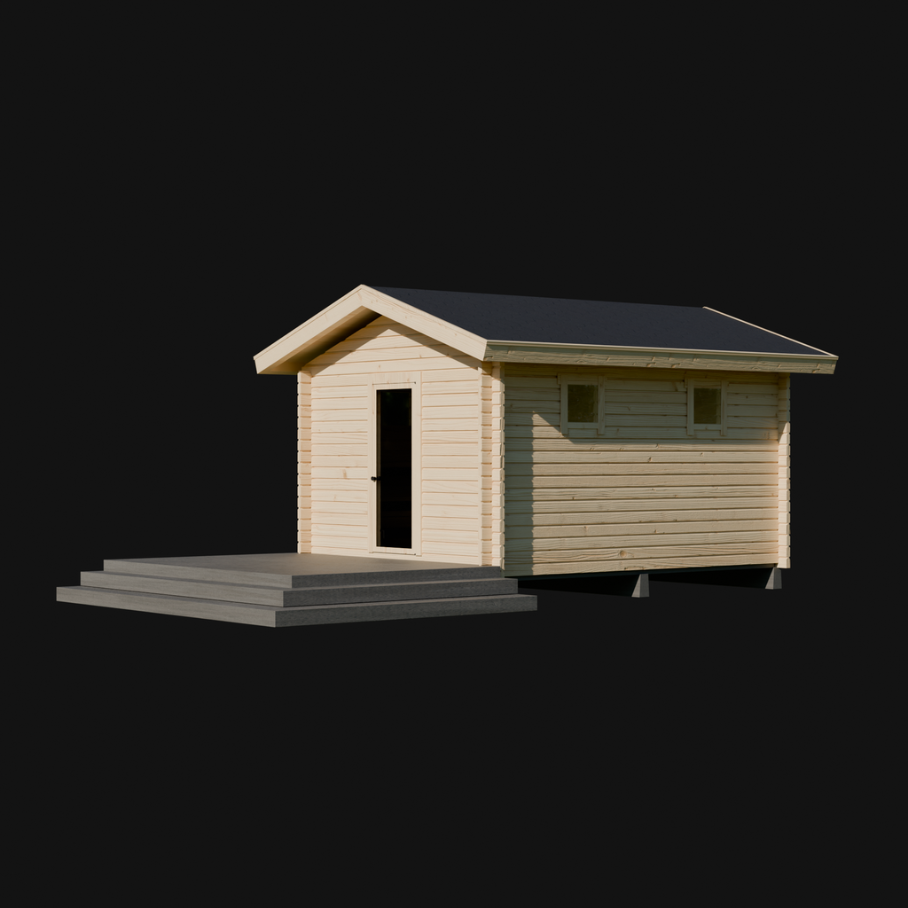 Wooden Building Cabin | Buildings models | BlenderKit