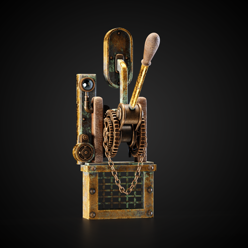 Mechanical Lever Game-Ready | Industrial Machinery models | BlenderKit