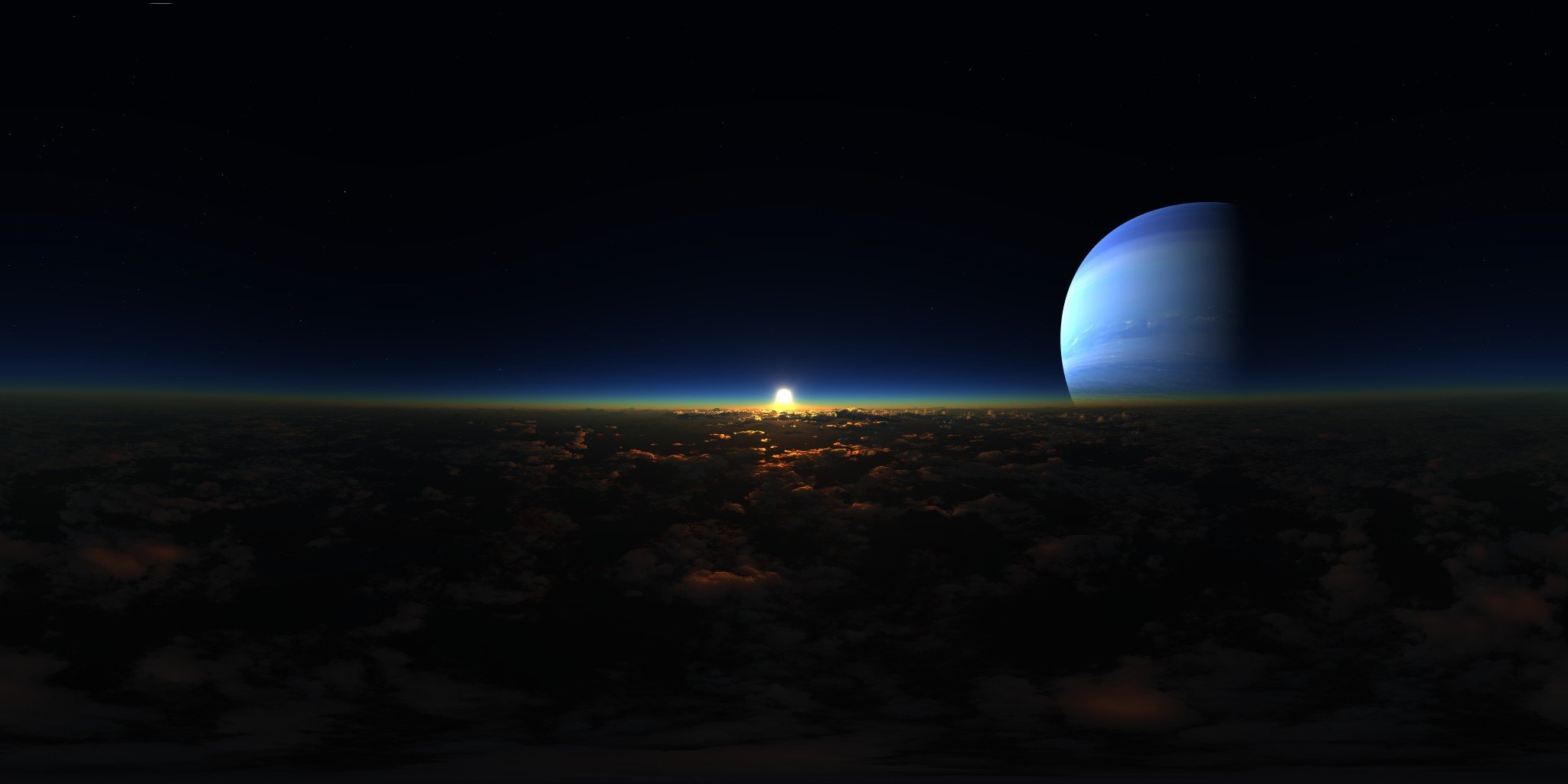 Sci-Fi Alien Planet Aerial | Futuristic Environments HDRis | BlenderKit