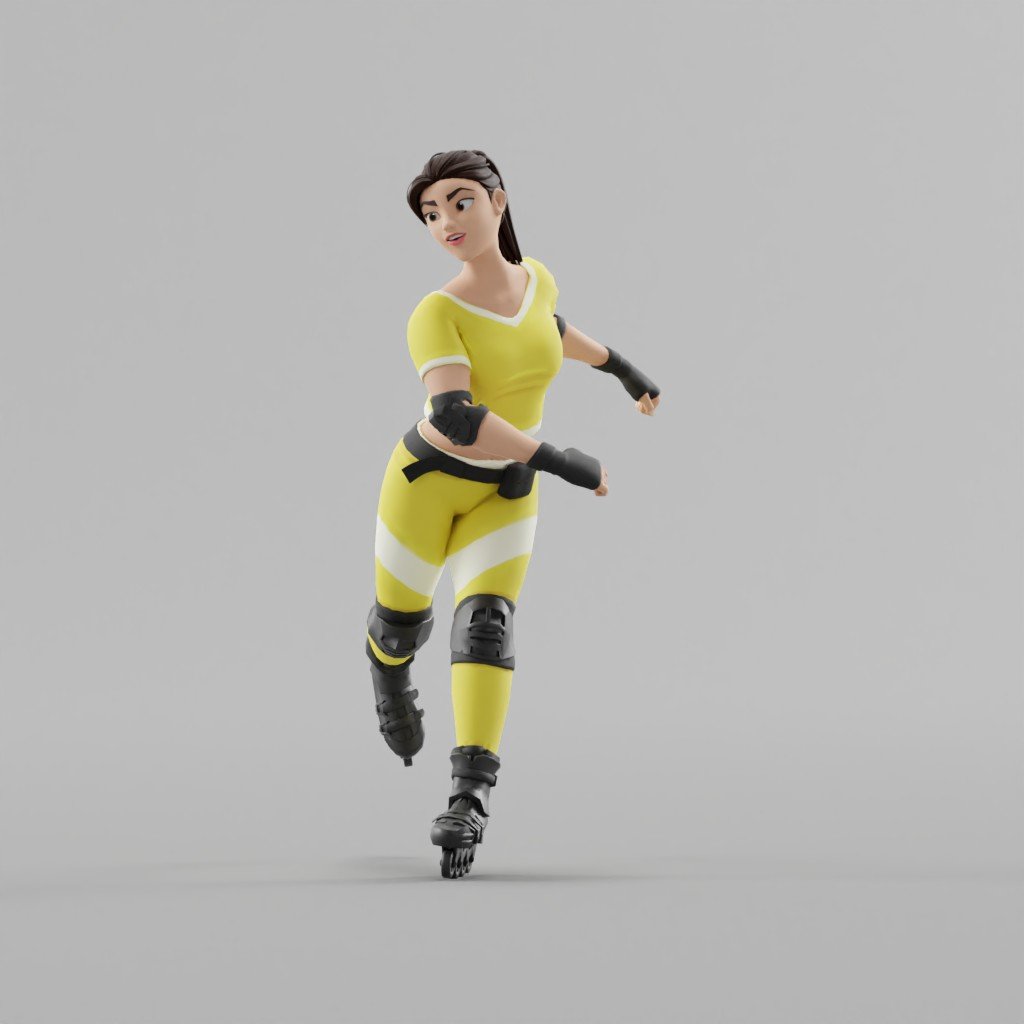 Skate Girld Character Rigged | 3D Women models | BlenderKit