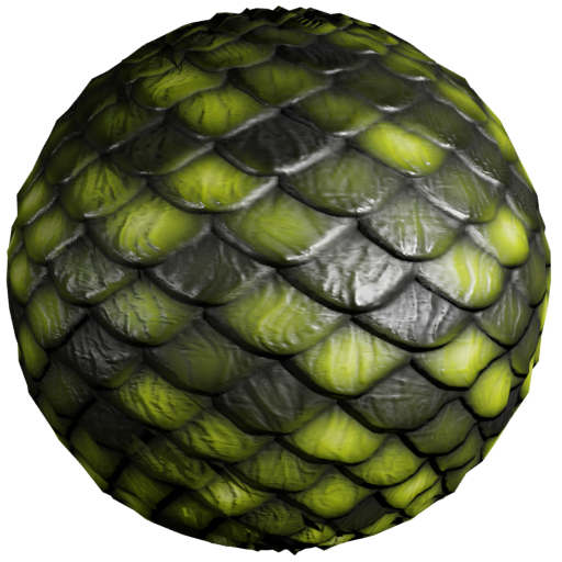 BlenderKit | Download the FREE Green Stylized Scales material