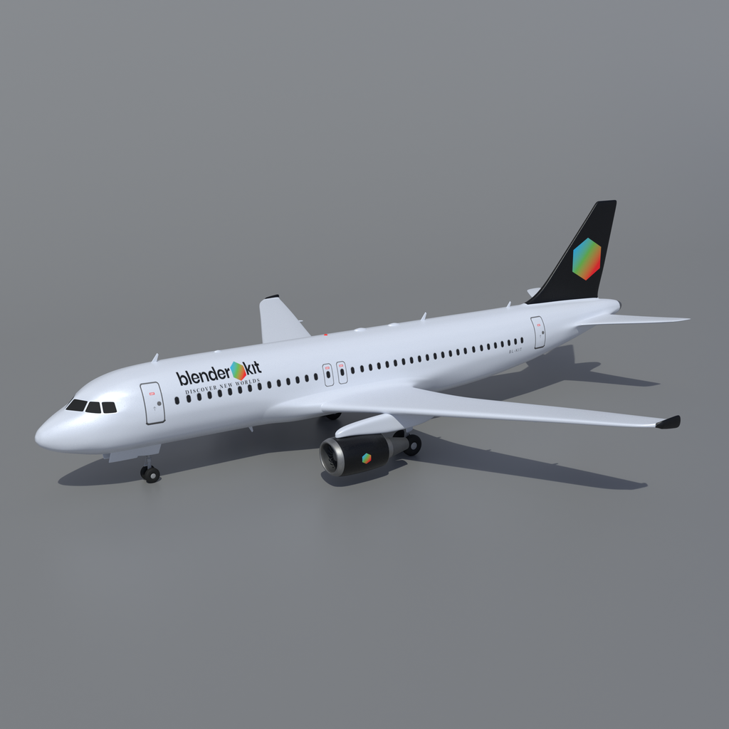 Airbus A320 Sunburst | Airplane models | BlenderKit