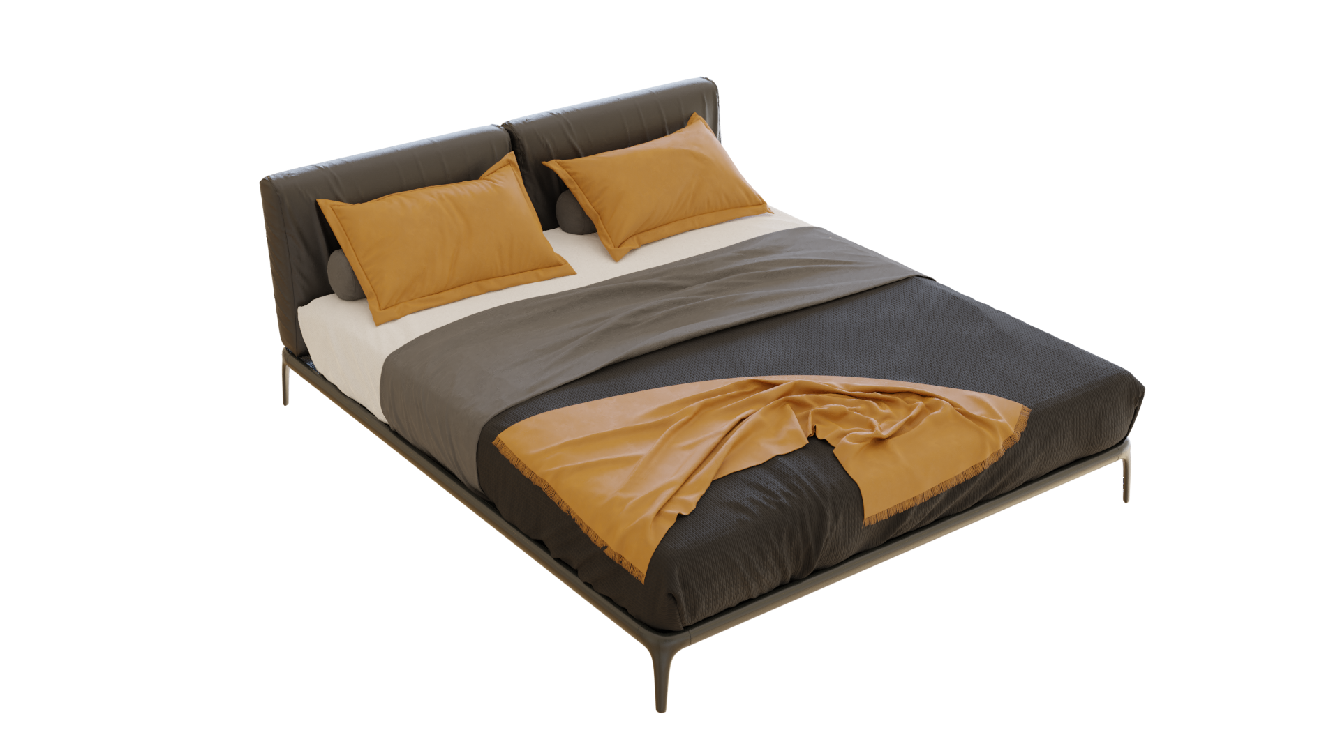 Bed with pillows | Beds models | BlenderKit