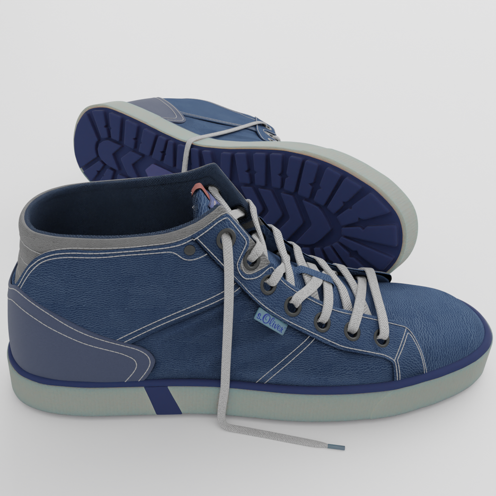 S. Oliver Shoes Blue | Footwear models | BlenderKit