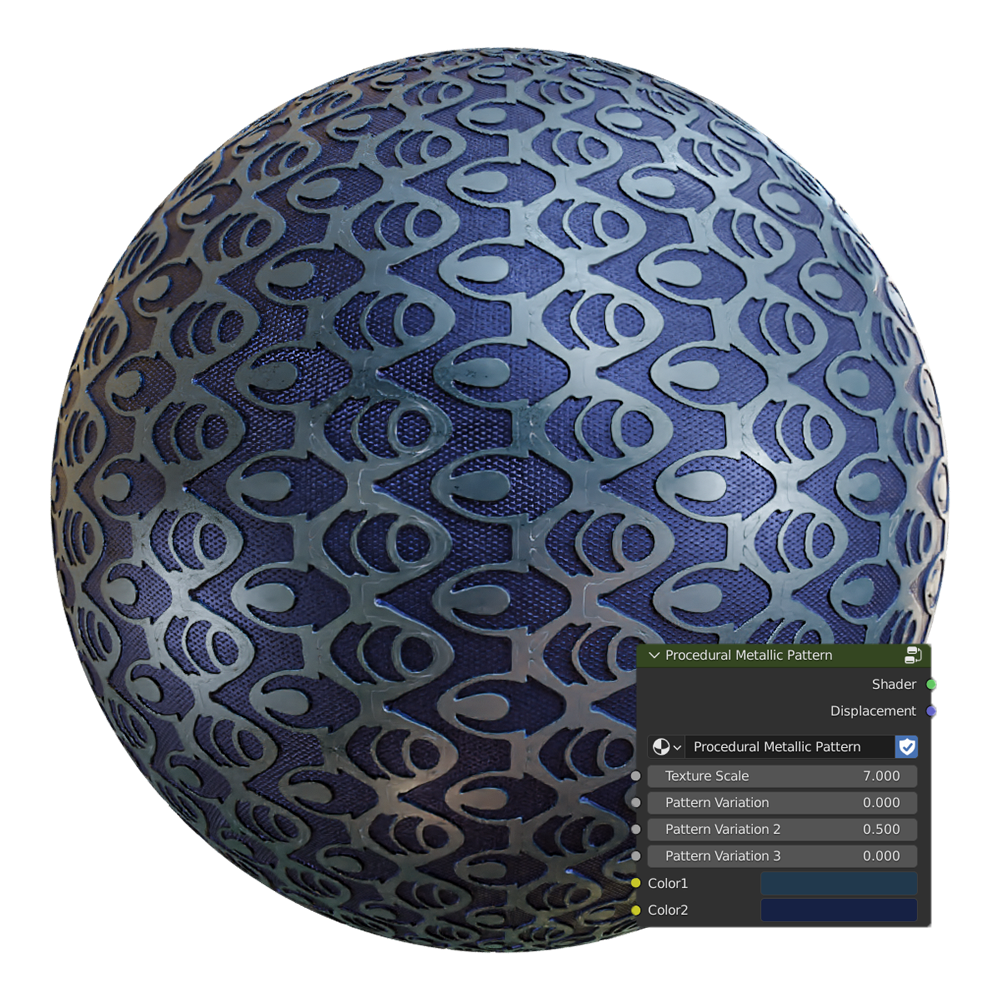 Procedural Metallic Pattern | FREE metal materials | BlenderKit