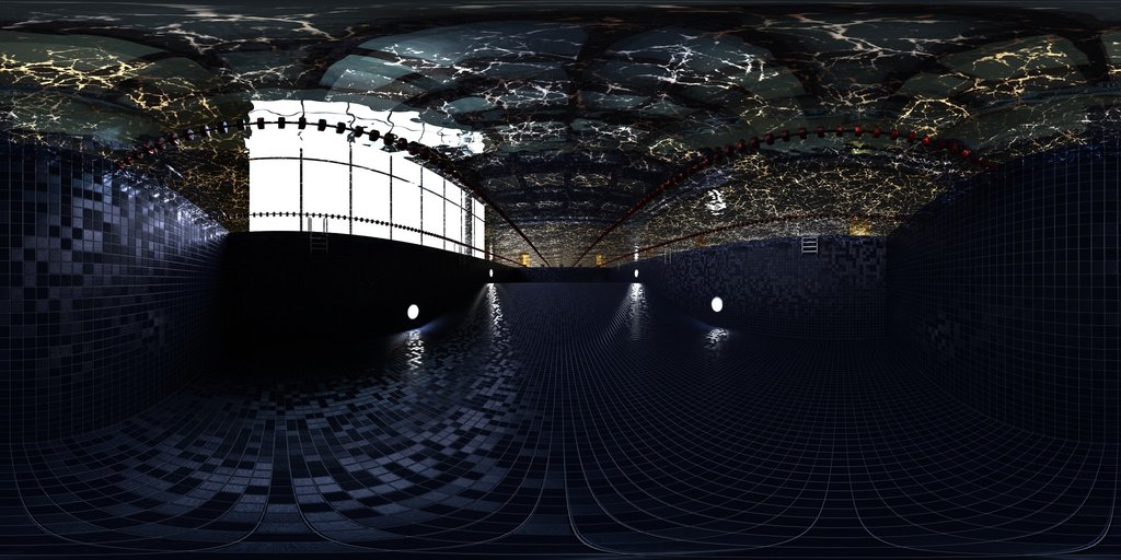 Indoor swimming pool under water | Public HDRis | BlenderKit