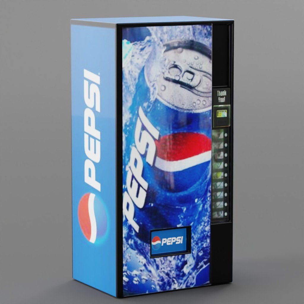 Pepsi vending machine | Industrial Machinery models | BlenderKit