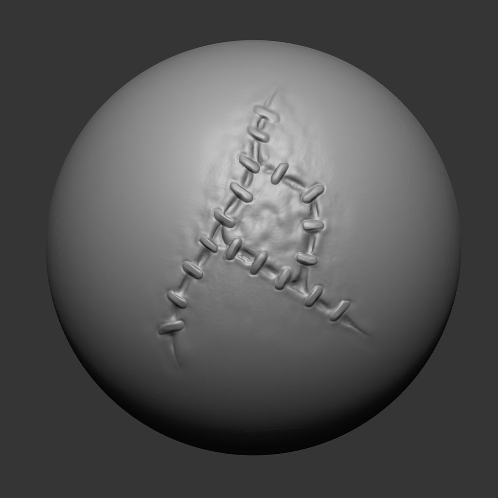 NS Zombie flesh stitches | misc brushes | BlenderKit