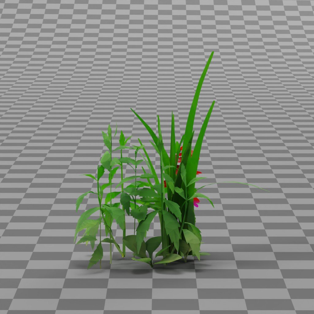Stylized Grass - Grass with Flower | Grass models | BlenderKit