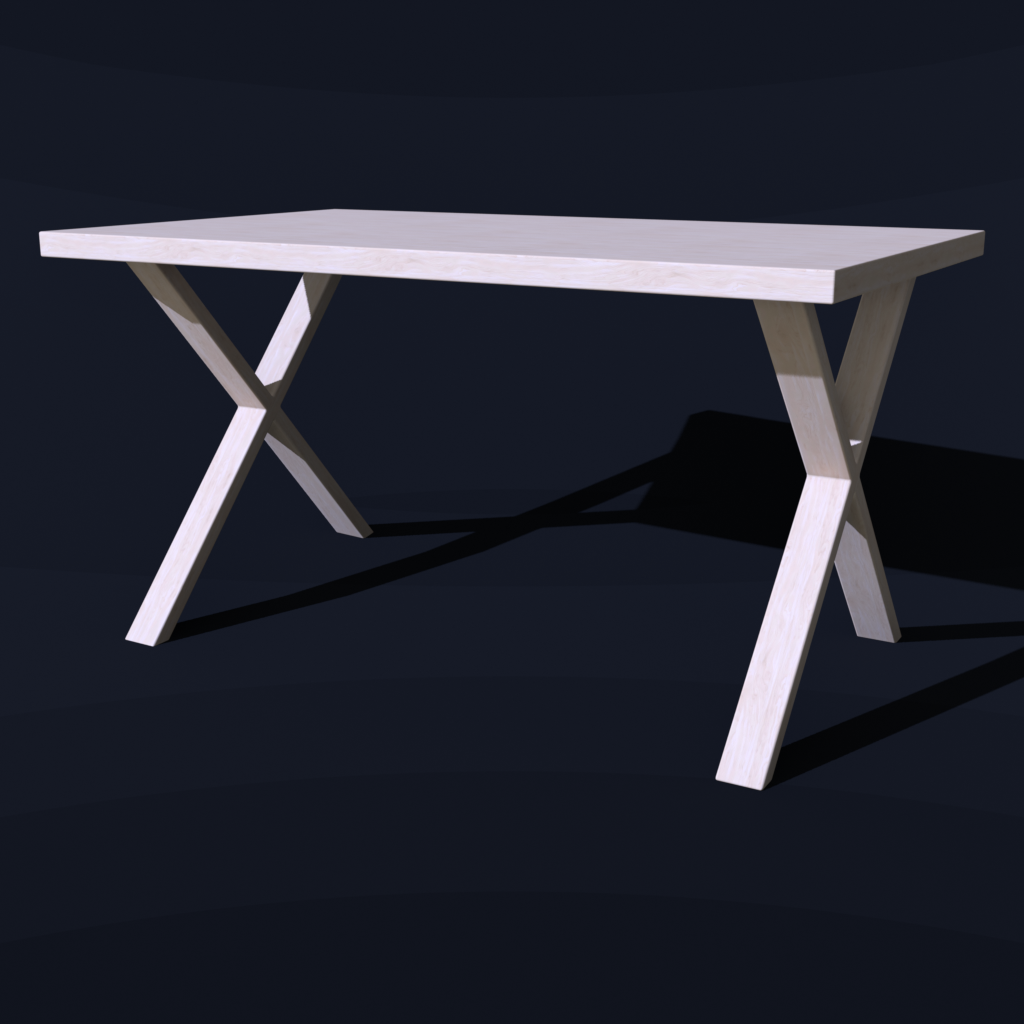 Wooden Dining Table | Tables models | BlenderKit