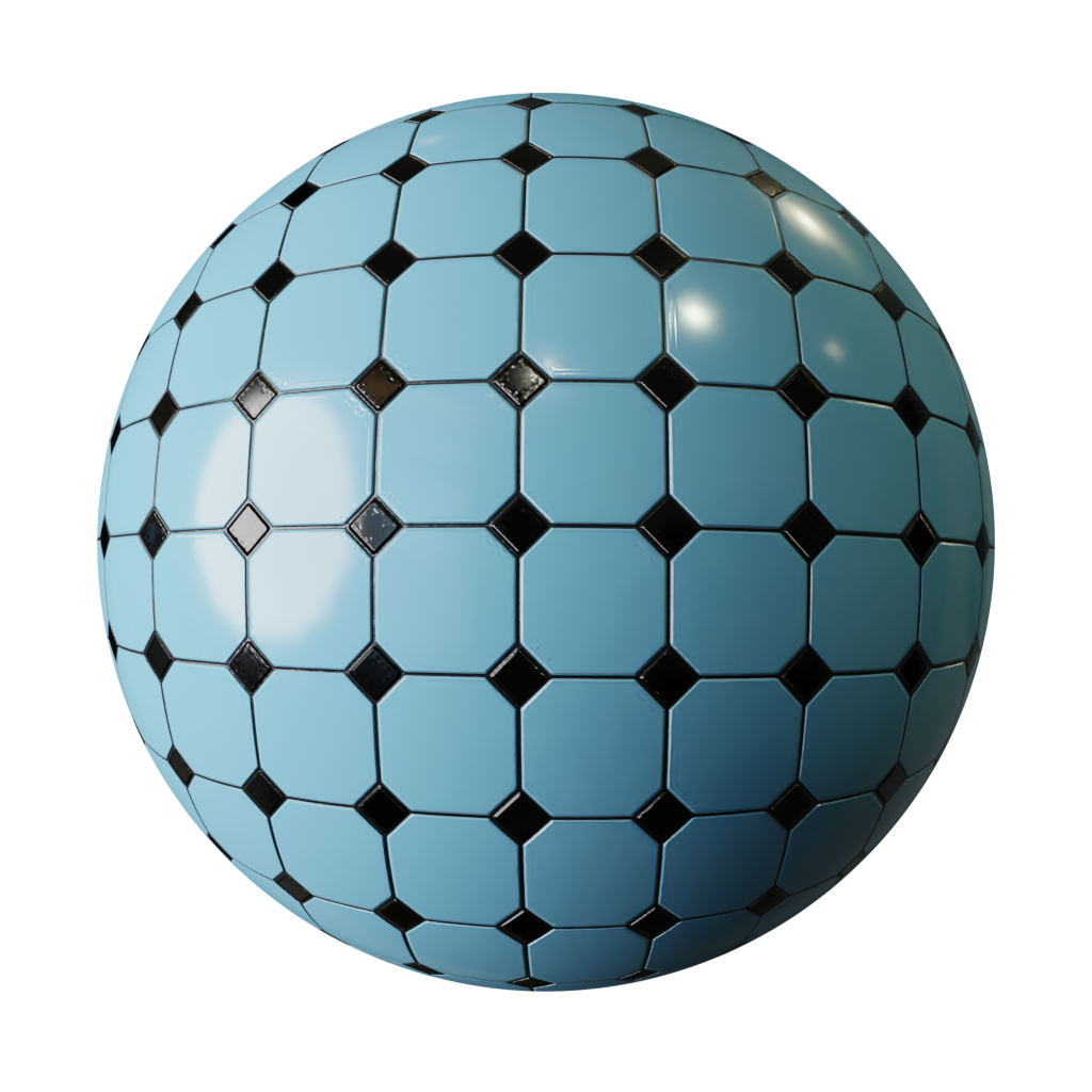 Floor tile light blue | FREE tiles materials | BlenderKit