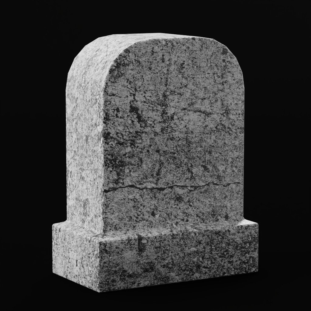 Gravestone rounded | FREE 3D Miscellaneous models | BlenderKit