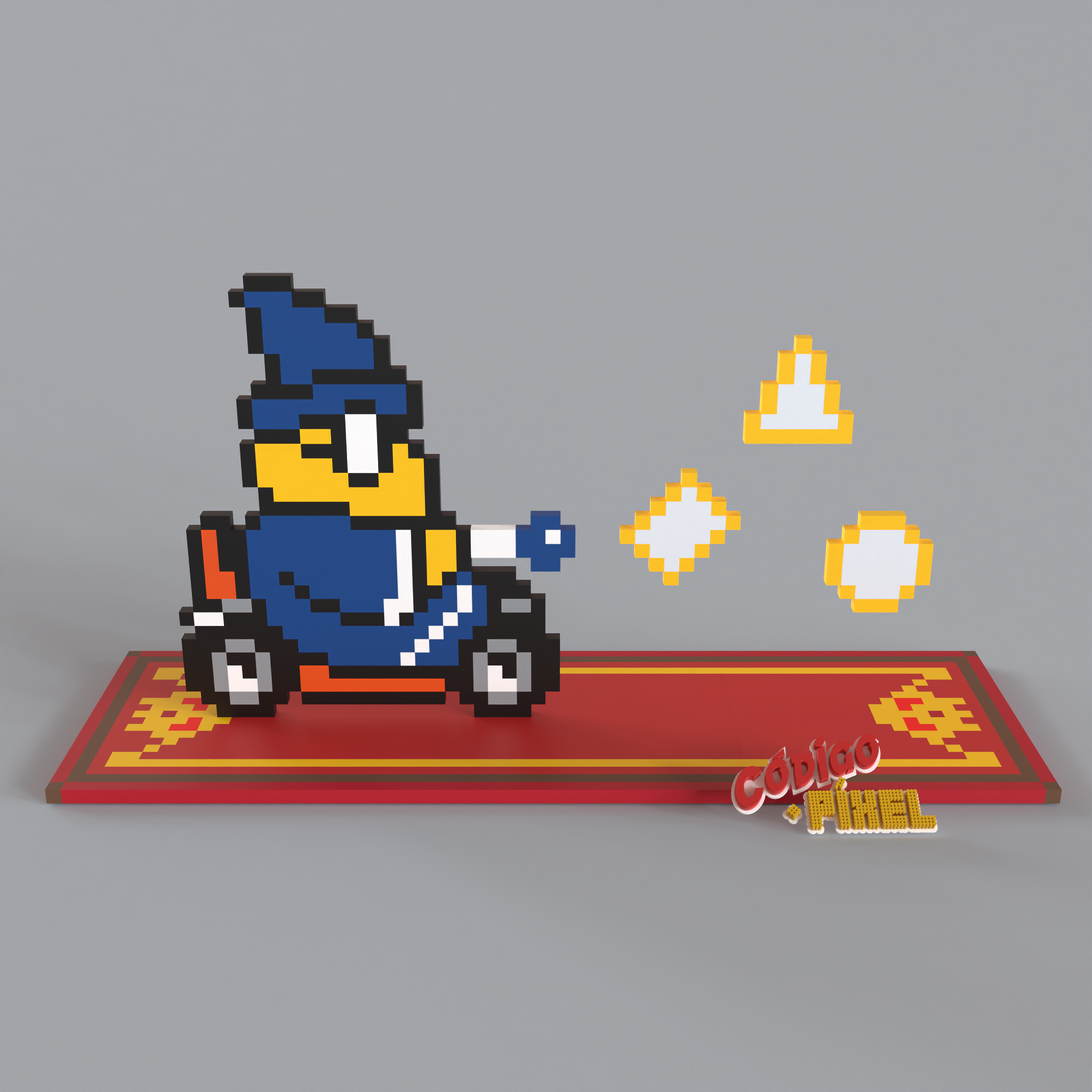 SMK018 - Super Pixel Kart Magikoopa | 3D Character models | BlenderKit