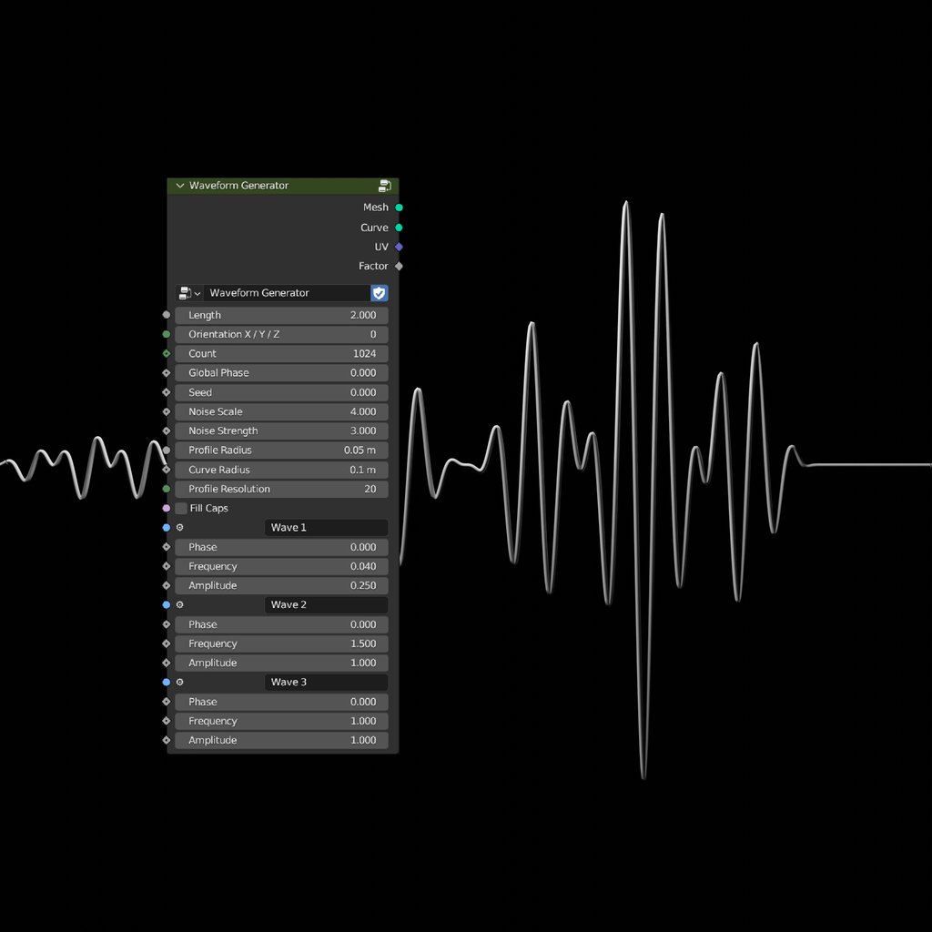 Procedural Waveform Generator | FREE Modifiers models | BlenderKit