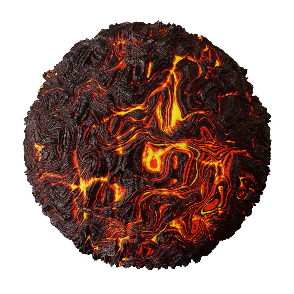 Lava Volcanic | FREE ground materials | BlenderKit