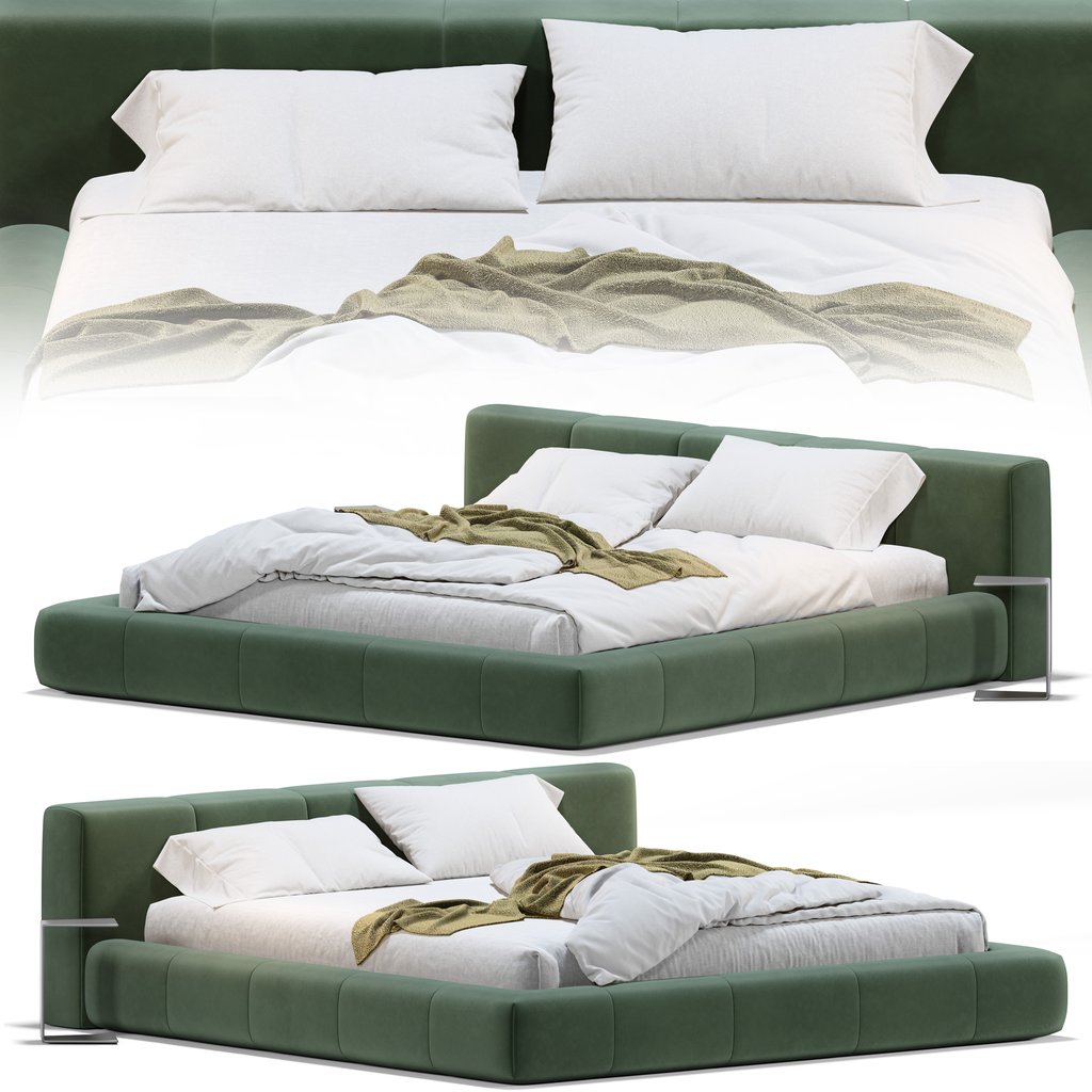 Bed Saba Italia Pixel | Beds models | BlenderKit