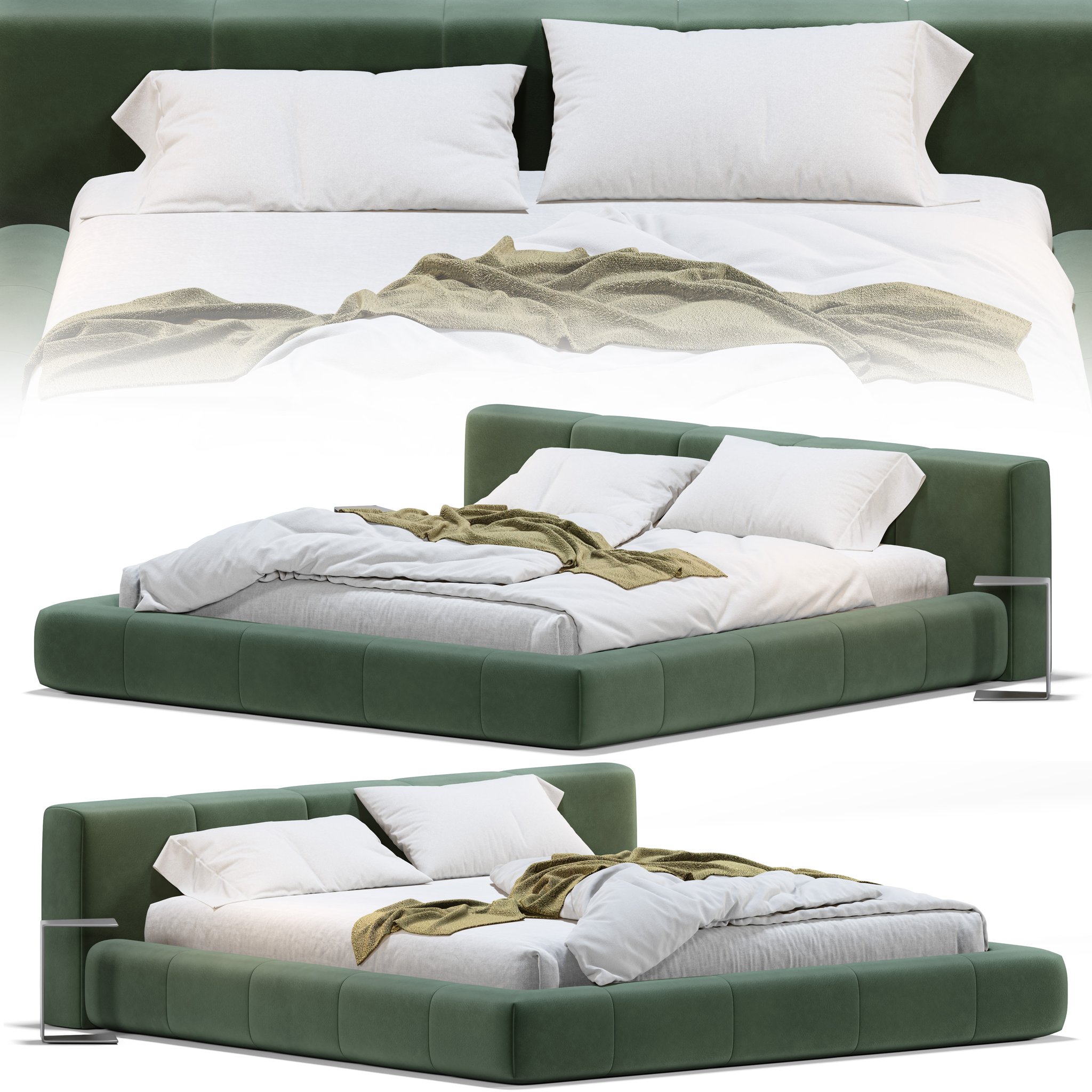 Bed Saba Italia Pixel | Beds models | BlenderKit