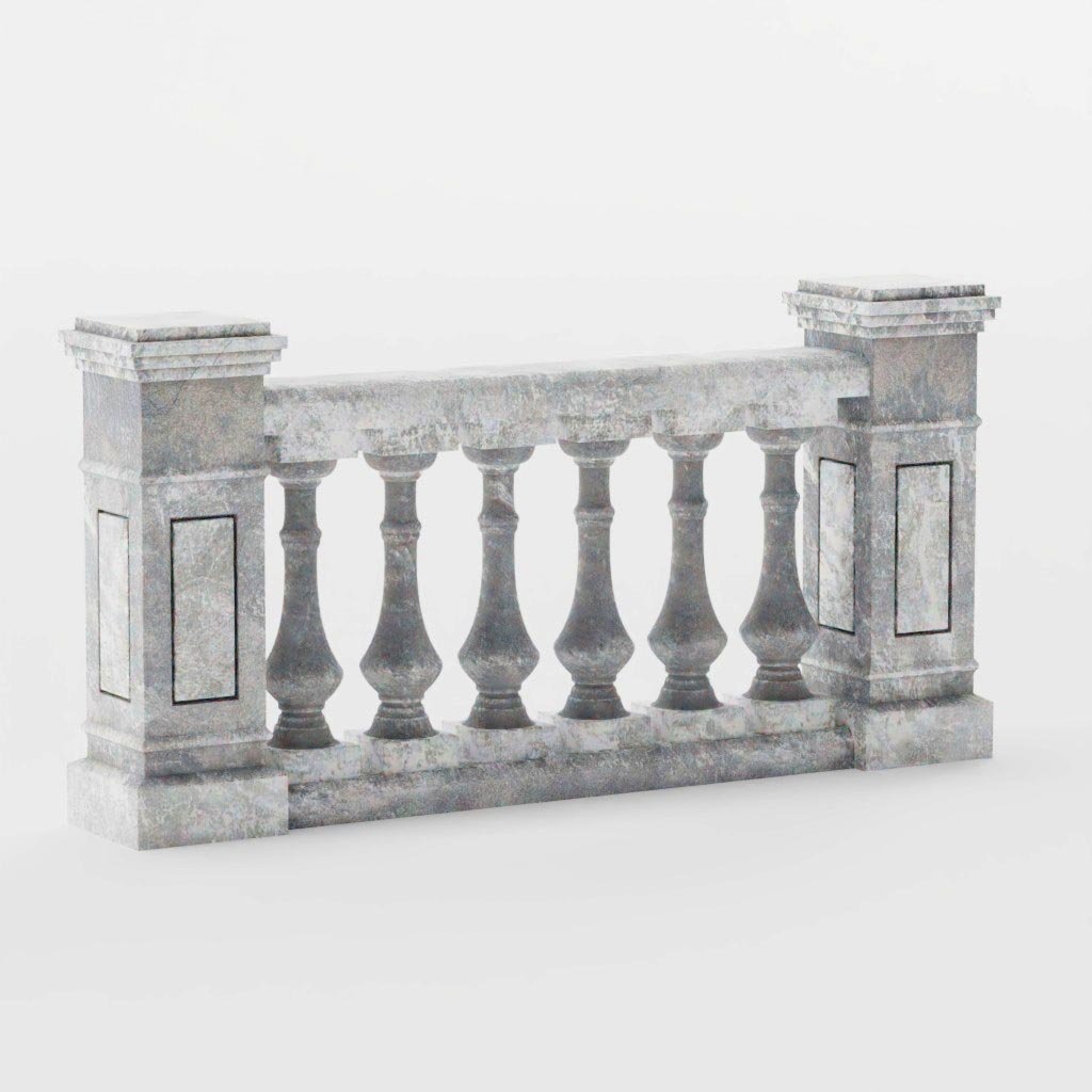 Balustrade - Stone Balcony 5 | Architectural Structures models | BlenderKit