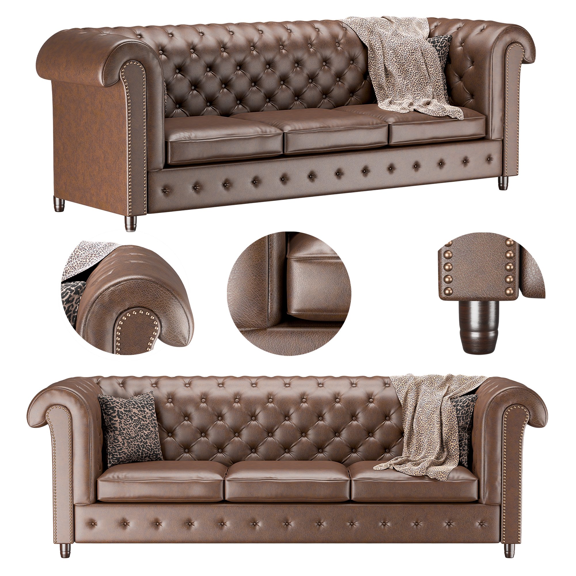 Leather sofa | Sofas models | BlenderKit