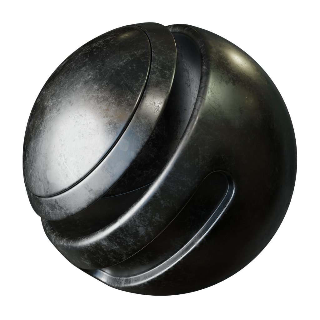 Shabby grey/silver glossy metal | FREE metal materials | BlenderKit