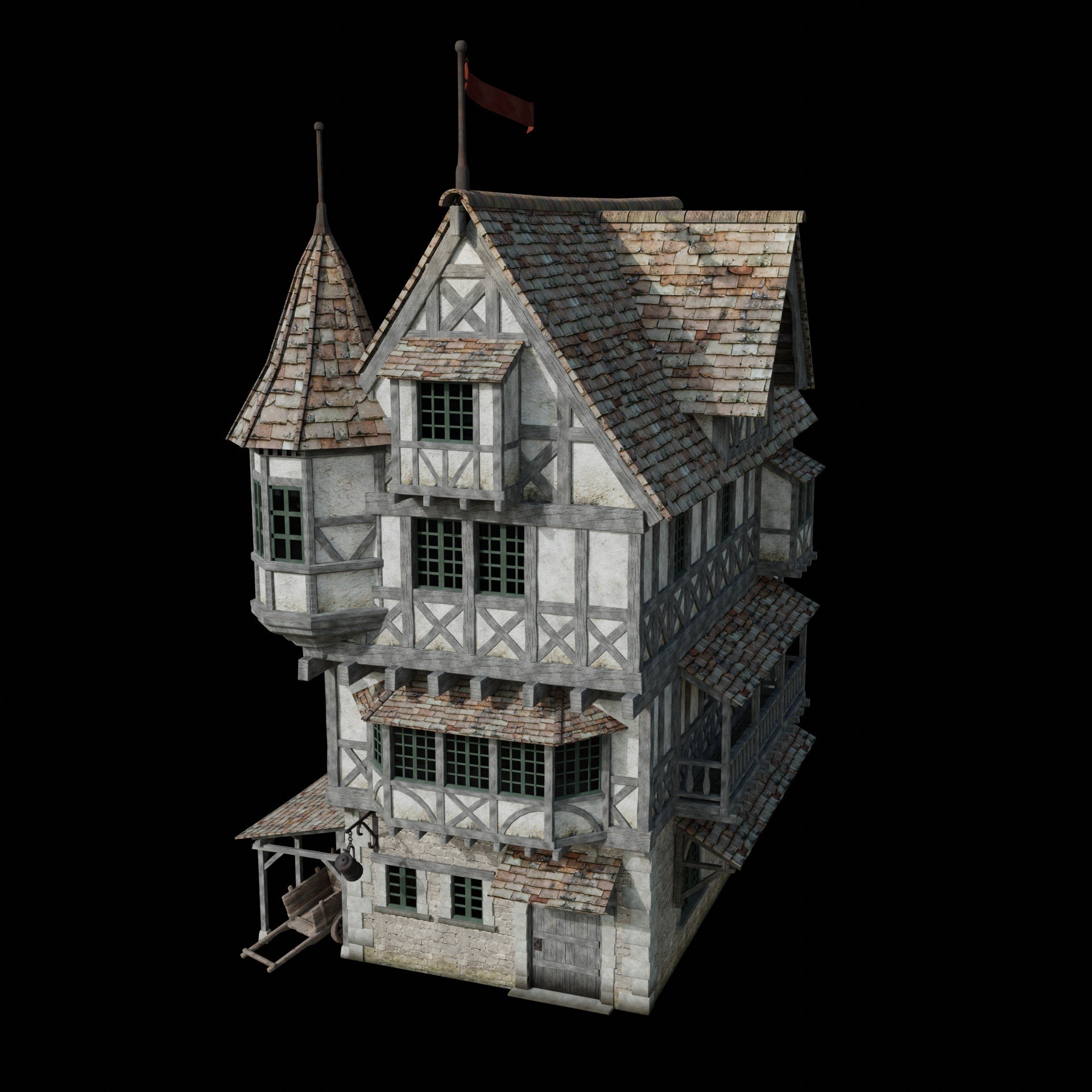 Old Medieval House 11 | Historic Buildings models | BlenderKit