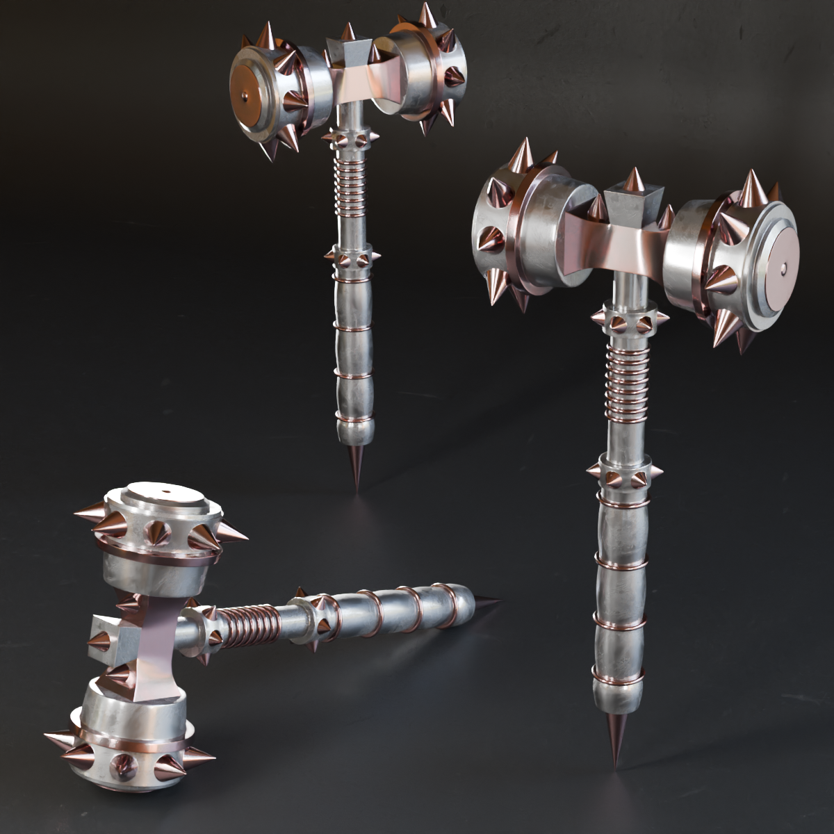 MK BaseMesh mace-35 | Historical Weapons models | BlenderKit