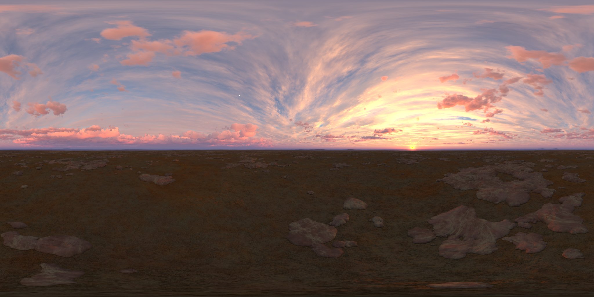 Golden Glow Cirrostratus Skydome | FREE Nature HDRis | BlenderKit
