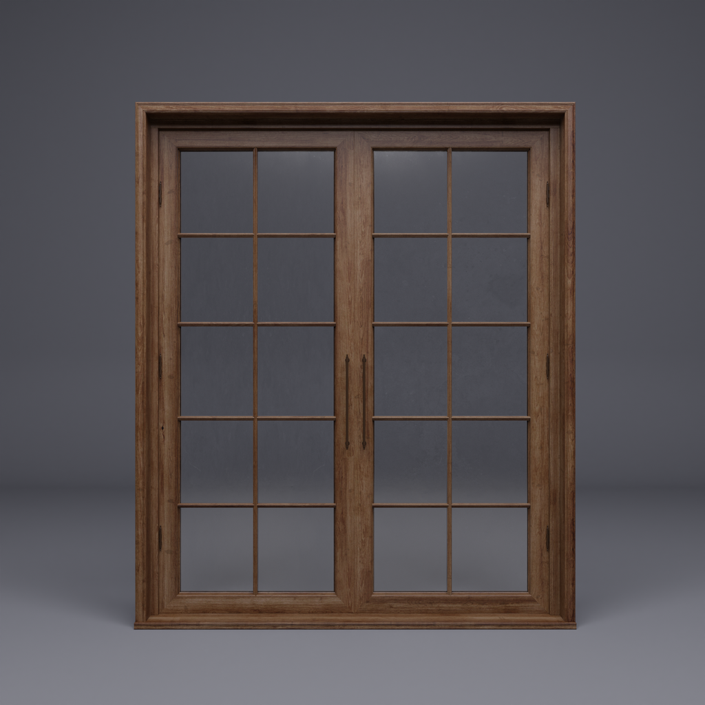 Old Wood Window | Windows models | BlenderKit