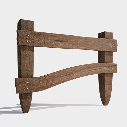Wood Fence 4 | Fences models | BlenderKit