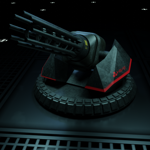 Spaceship-Turrent | FREE Sci-Fi Weapons models | Blendkit