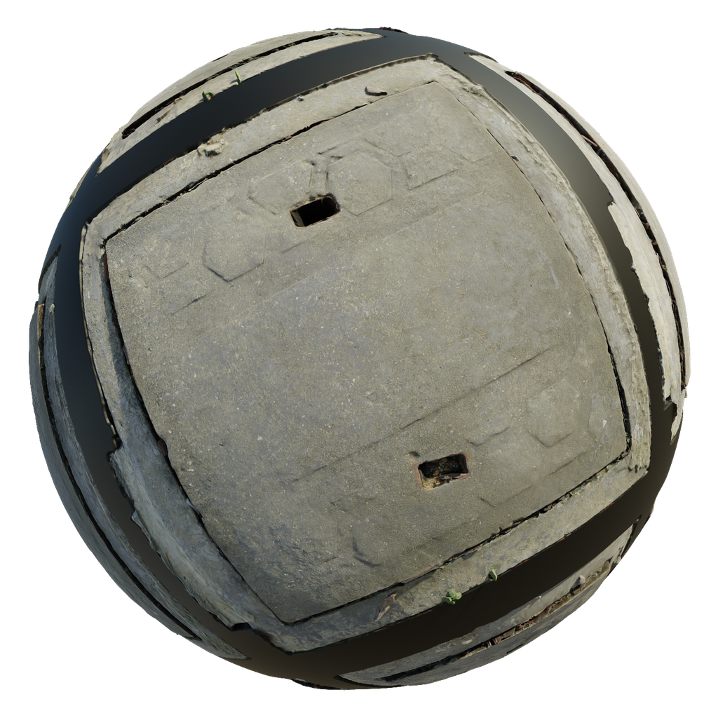 Scan Brick manhole cover | FREE ground materials | BlenderKit