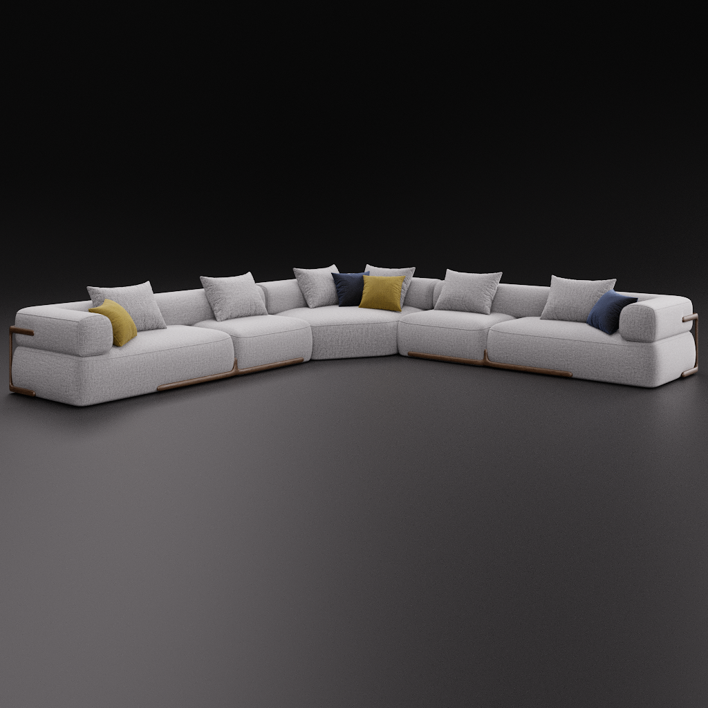 Sofa Klem | 3D Sofa models | BlenderKit