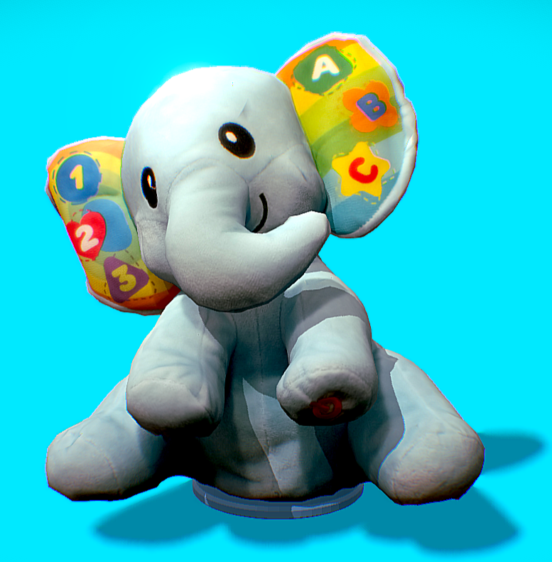 BlenderKit | Download the FREE Stuffed elephant toy- Elefante Peluche model