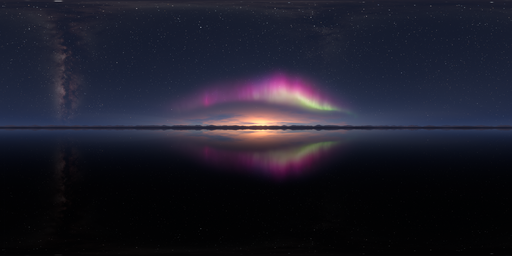 Twilight with Auroras | Landscapes HDRis | BlenderKit