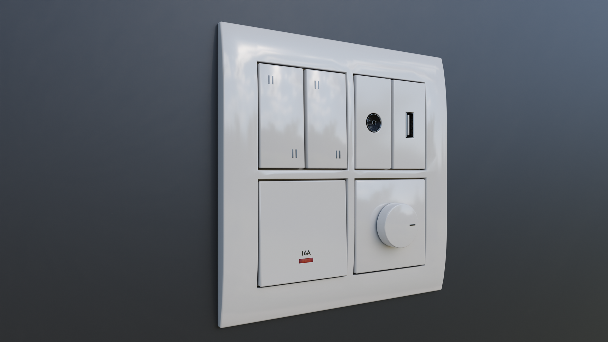 Switchboard 1C | Wall Light models | BlenderKit