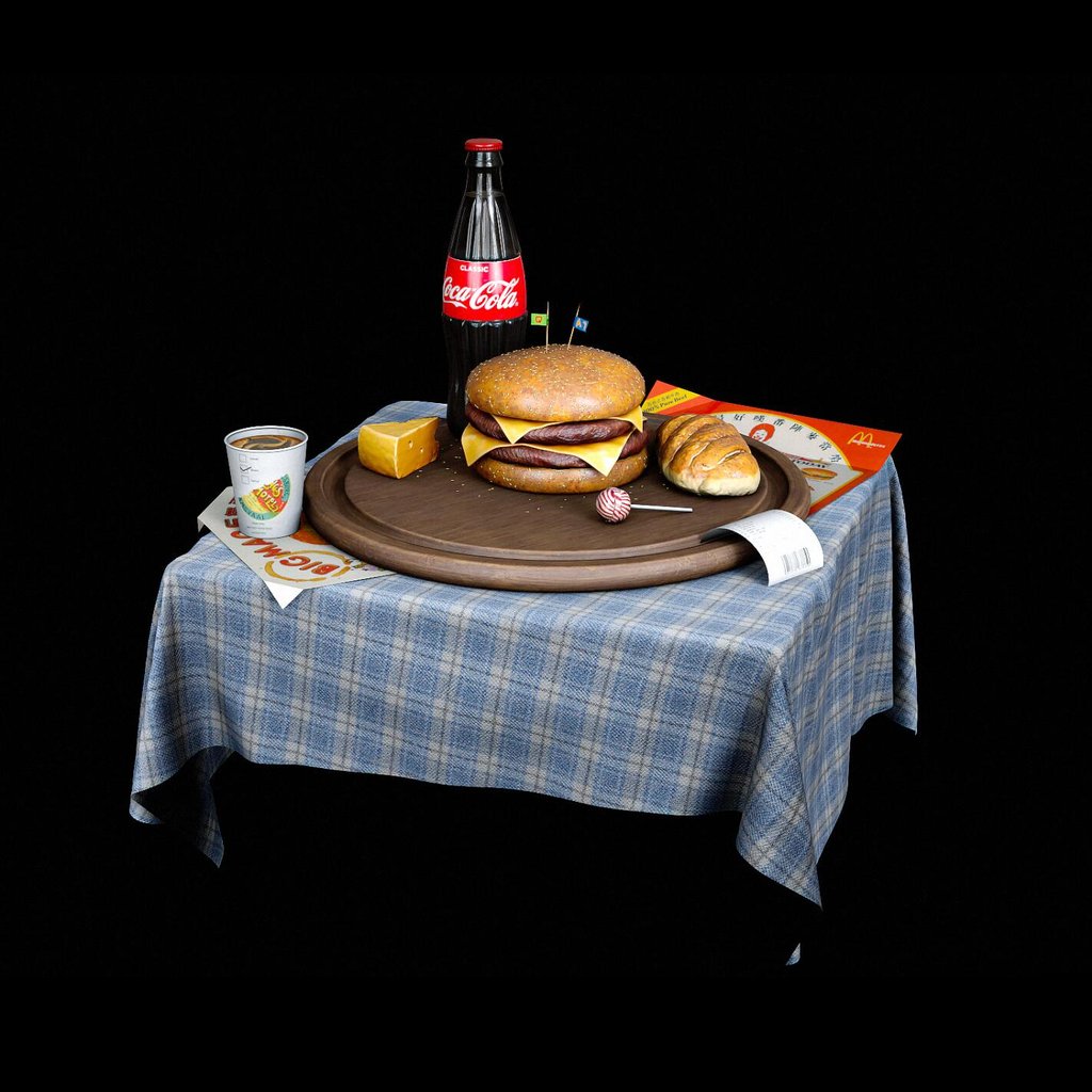 Desk Food | FREE Food models | BlenderKit