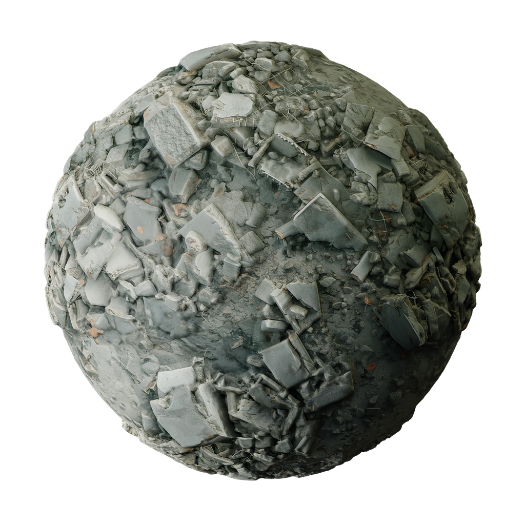 Building rubble or debris | FREE dirt materials | BlenderKit