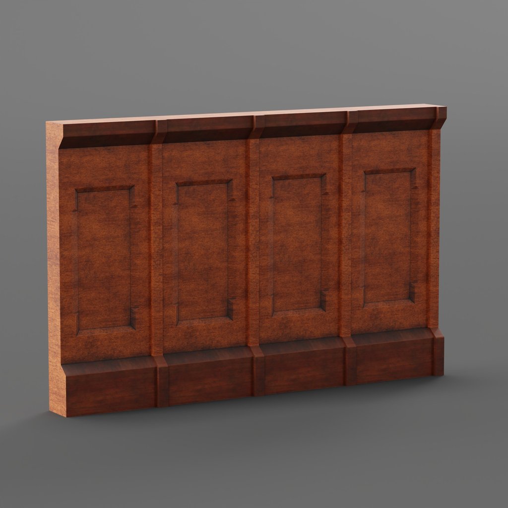 Modular Wooden Wall | Wood Panels models | BlenderKit