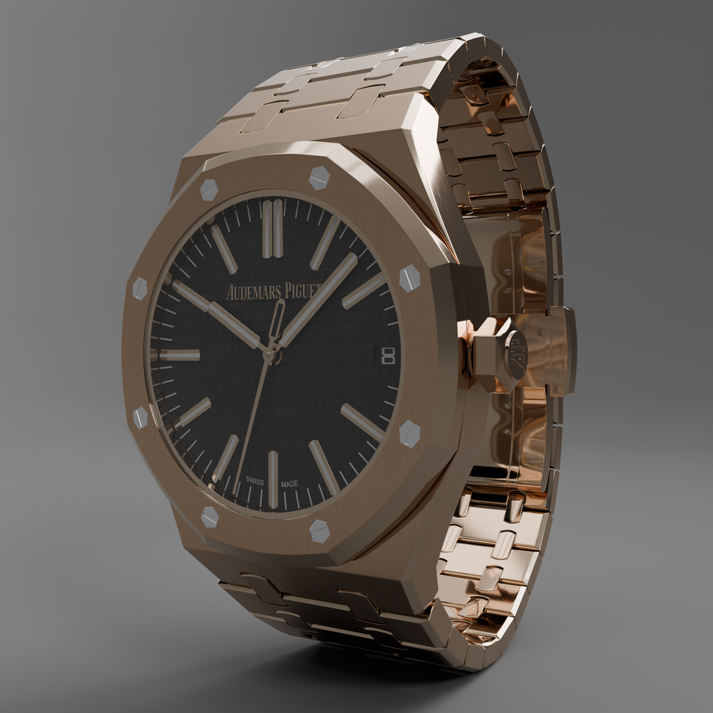 Audemars Piguet Royal Oak gold | Clocks models | BlenderKit