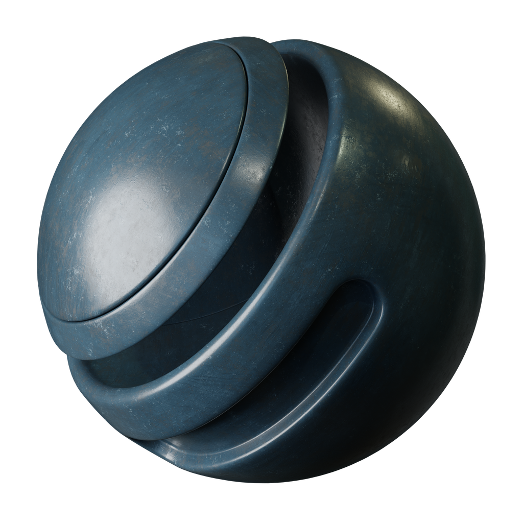 Painted blue old metal | FREE metal materials | BlenderKit