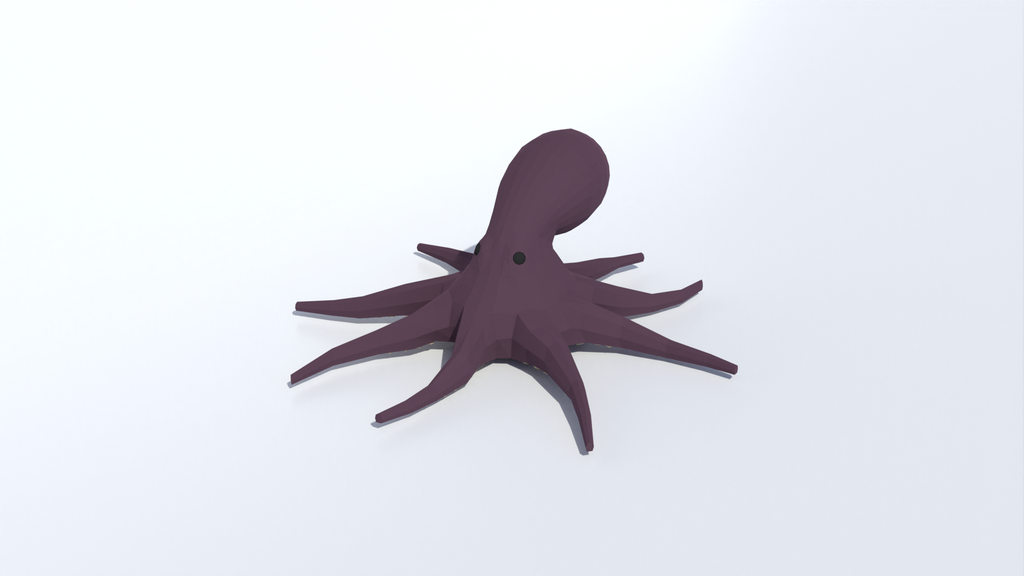 Low Poly Octopus | Animals models | BlenderKit
