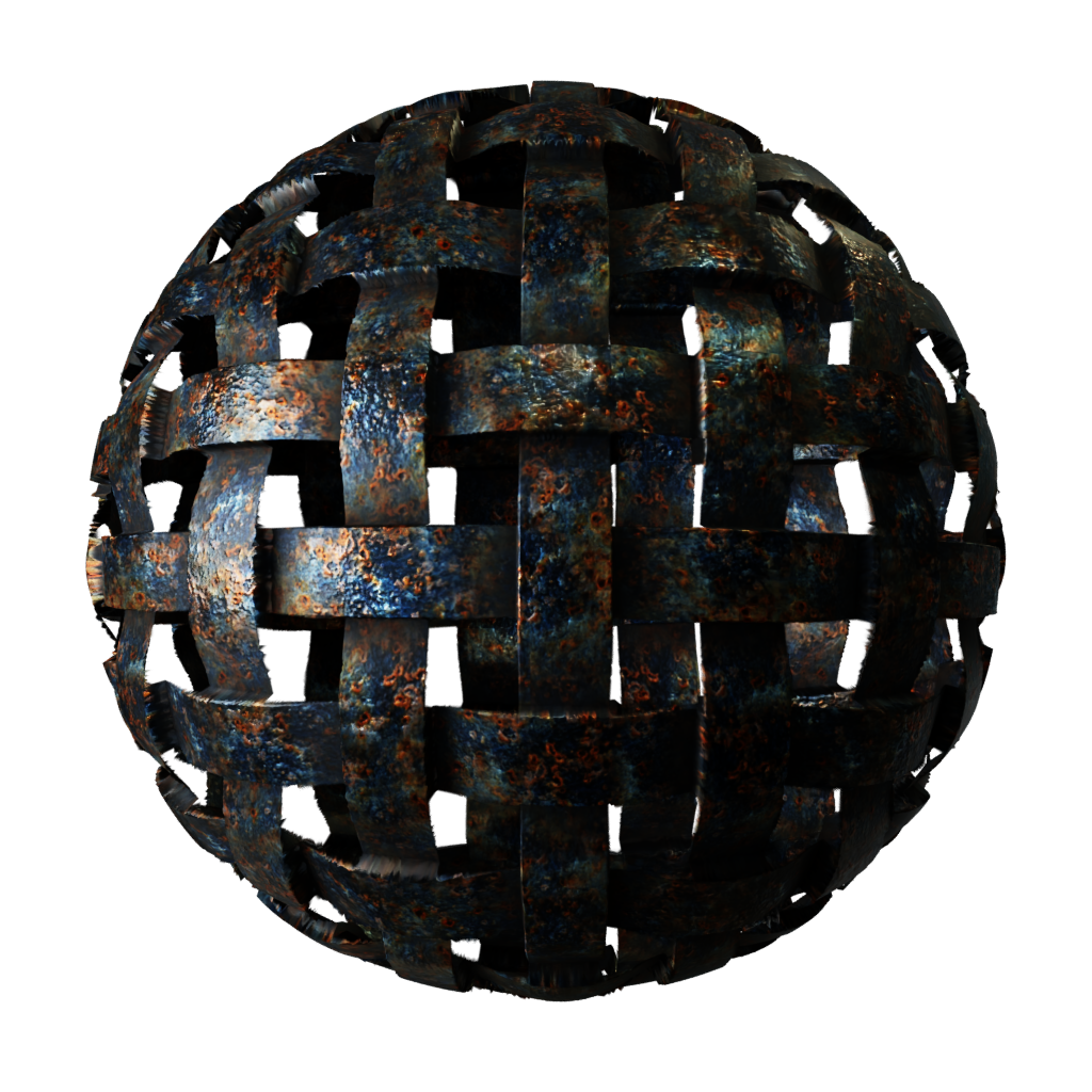 Metal Rusty Grate Weave | FREE metal materials | BlenderKit