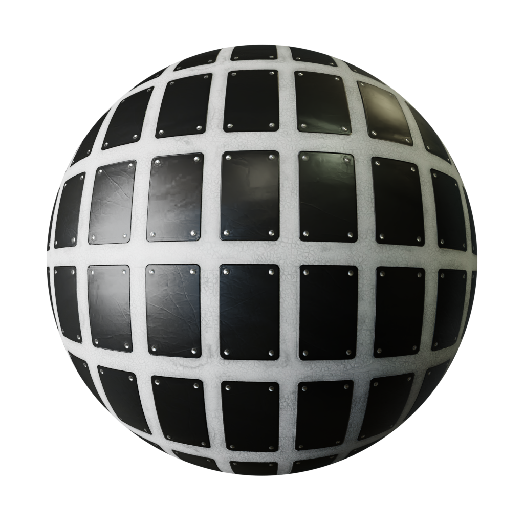 Industrial Plated Surface with Rivets | FREE leather materials | BlenderKit