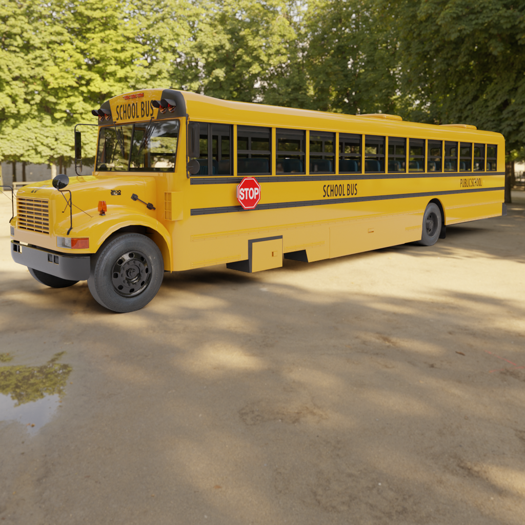 School bus International 3800 | Buses 3D Models models | BlenderKit